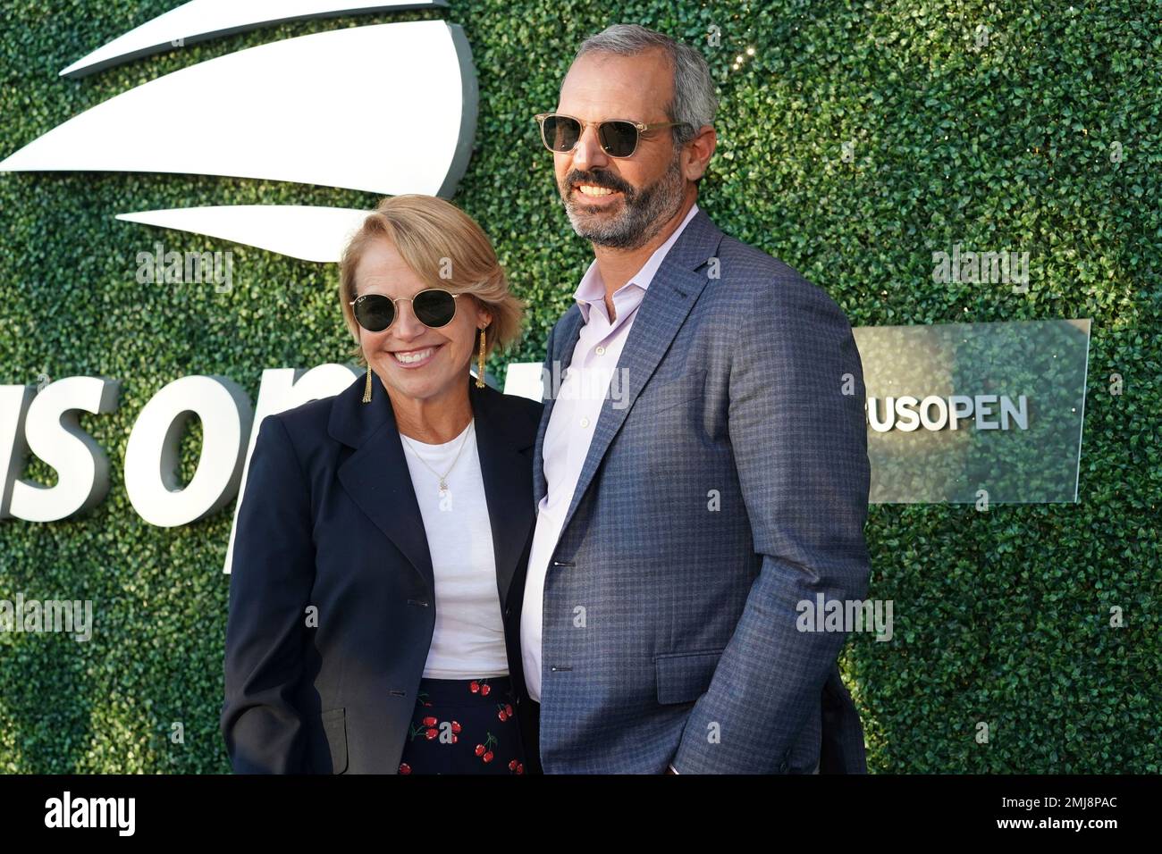 Katie Couric and John Molner attend the quarterfinals of the U.S. Open ...