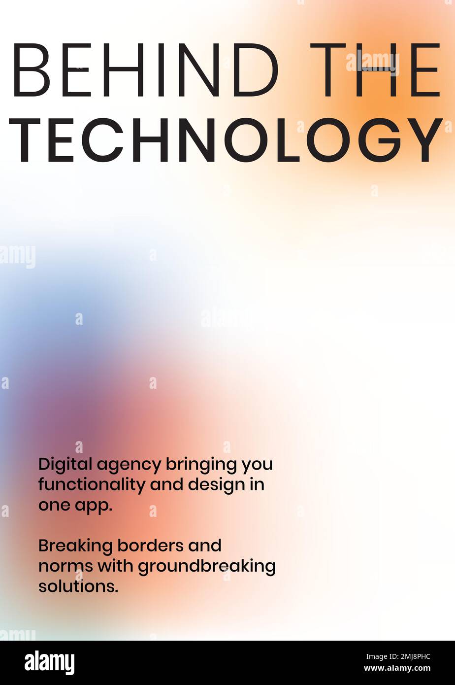 Behind the tech template vector tech company poster in modern gradient ...