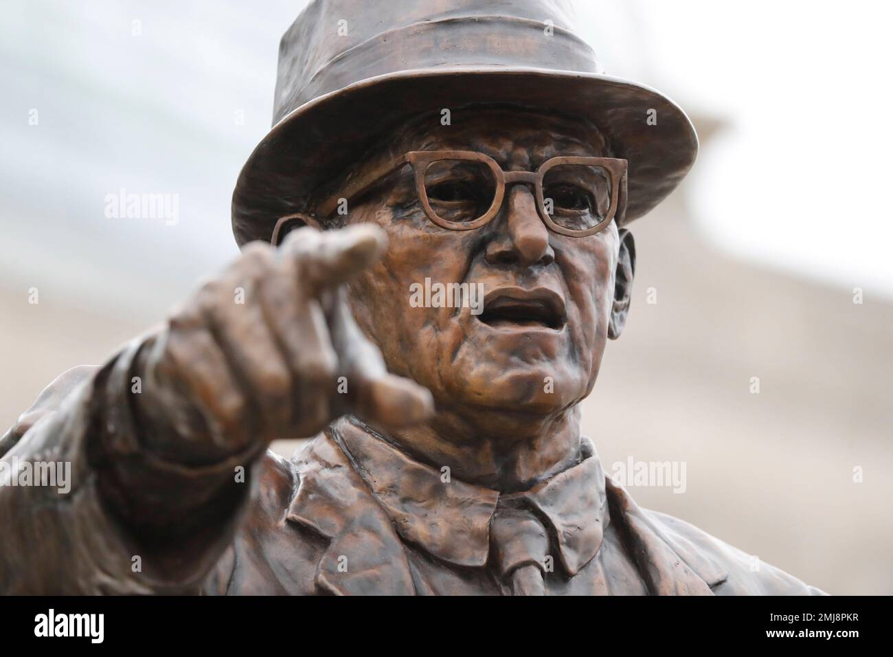 The newly dedicated statue of Chicago Bears founder George S. Halas ...