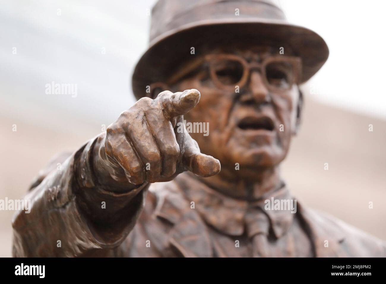 The newly dedicated statue of Chicago Bears founder George S. Halas ...