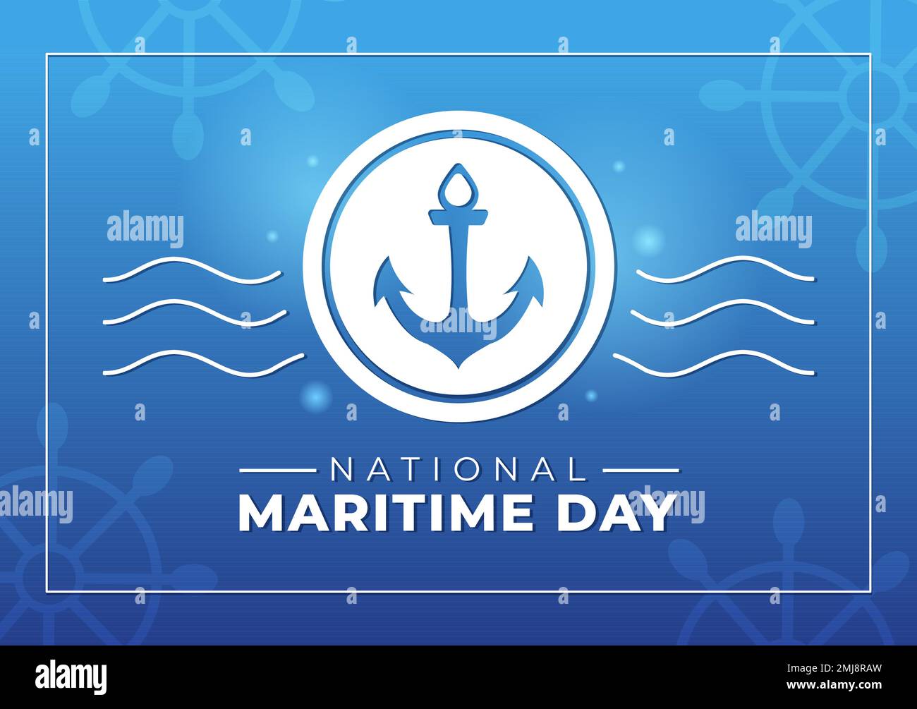 World Maritime Day Illustration with Sea and Ship for Web Banner or ...