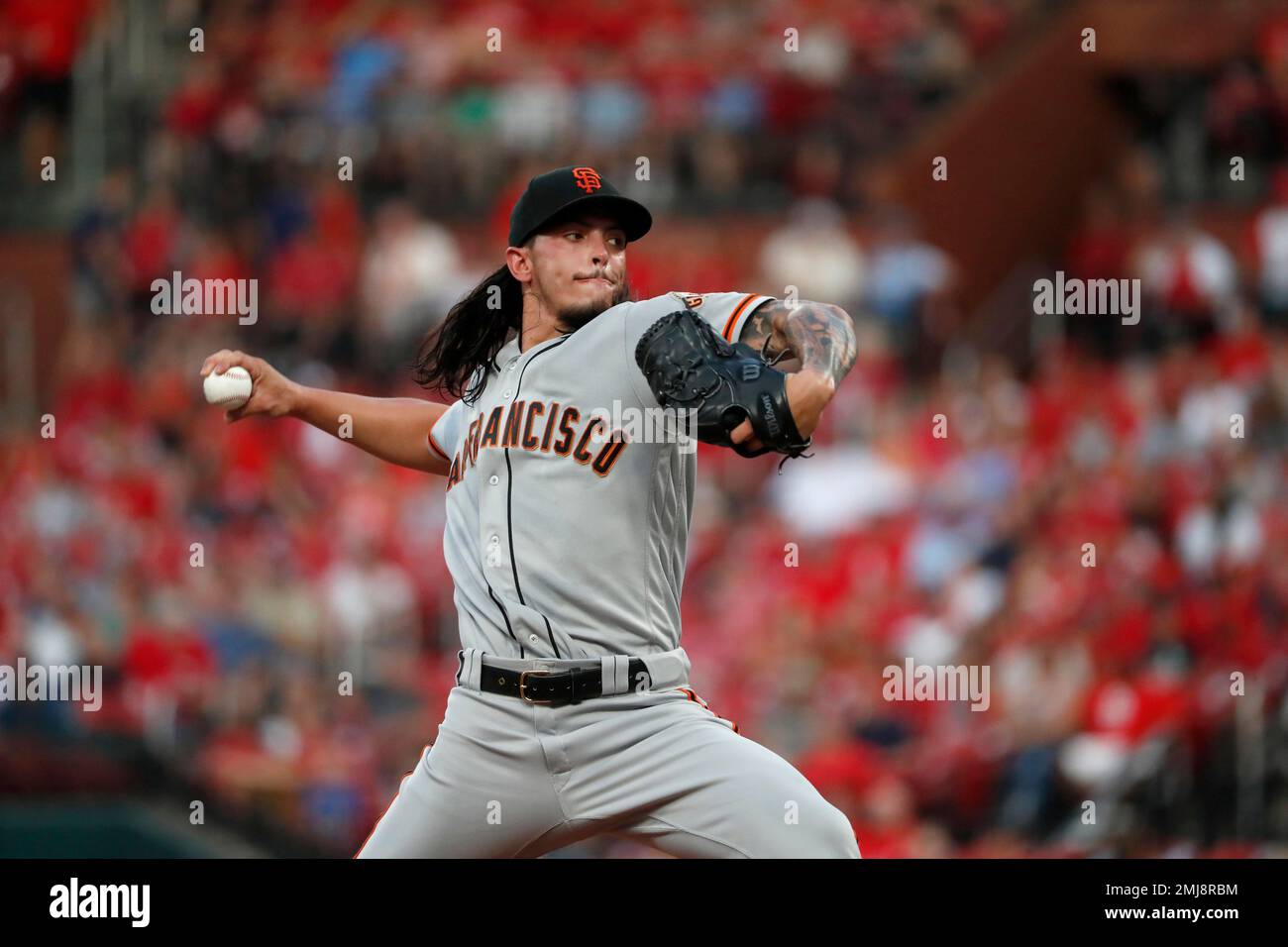 San Francisco Giants starting pitcher Dereck Rodriguez throws during ...