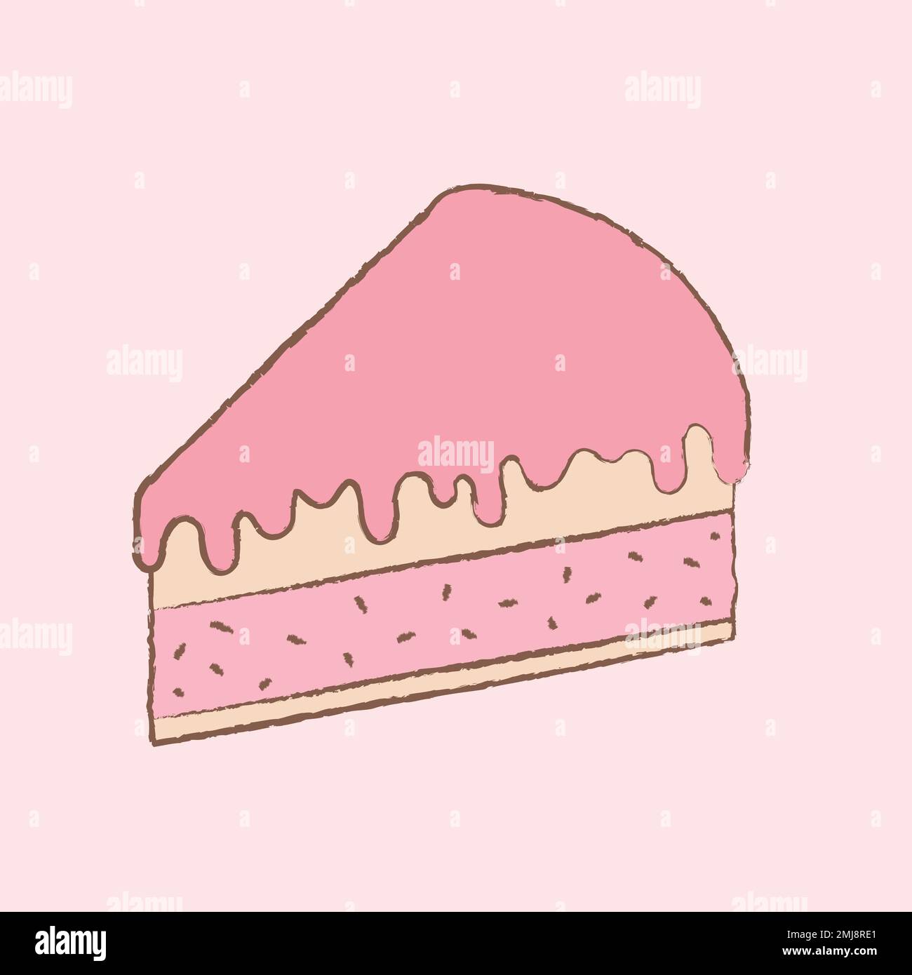 Cheesecake cute design element vector bakery illustration Stock Vector ...