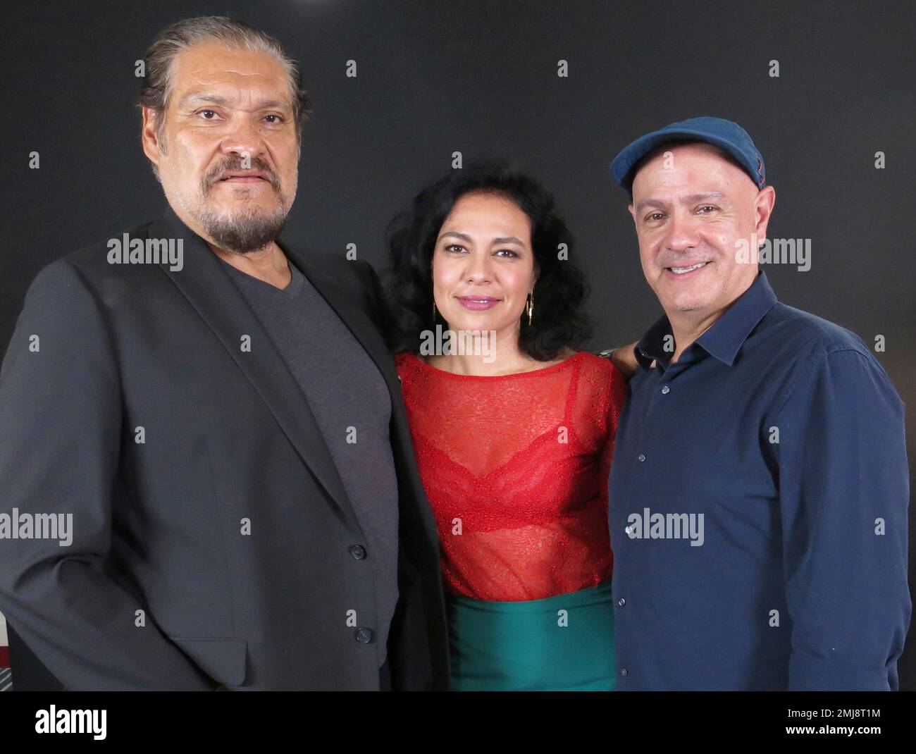 In this Aug. 28, 2019 photo, actors Joaquin Cosio left, and Giovanna ...