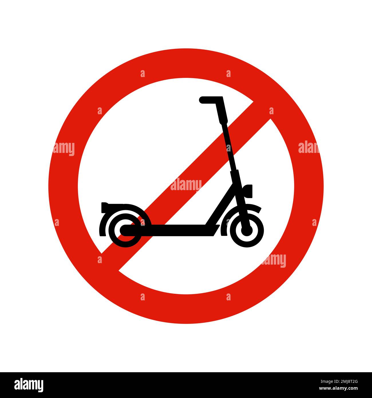 Red prohibition sign scooter Stock Vector Image & Art - Alamy