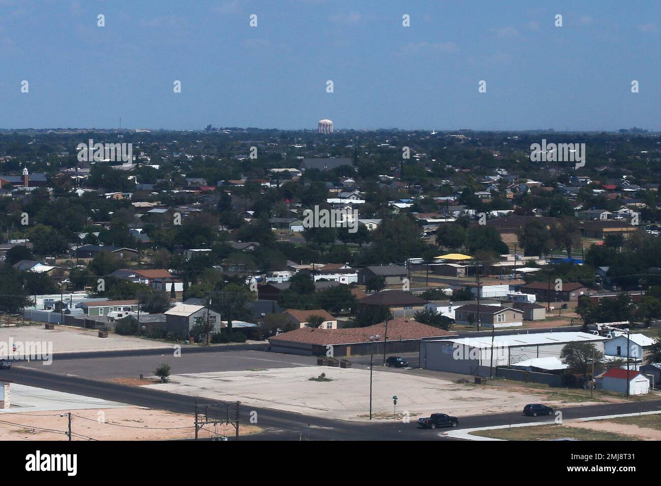 This photo shows the city of Odessa from downtown Tuesday, Sept. 3 ...