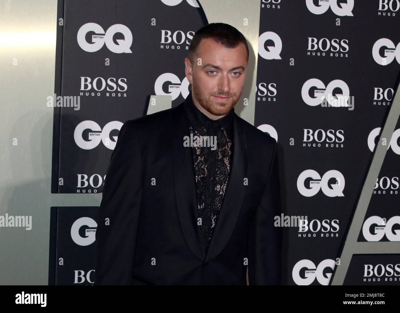 Musician Sam Smith poses for photographers on arrival at the GQ Men of ...
