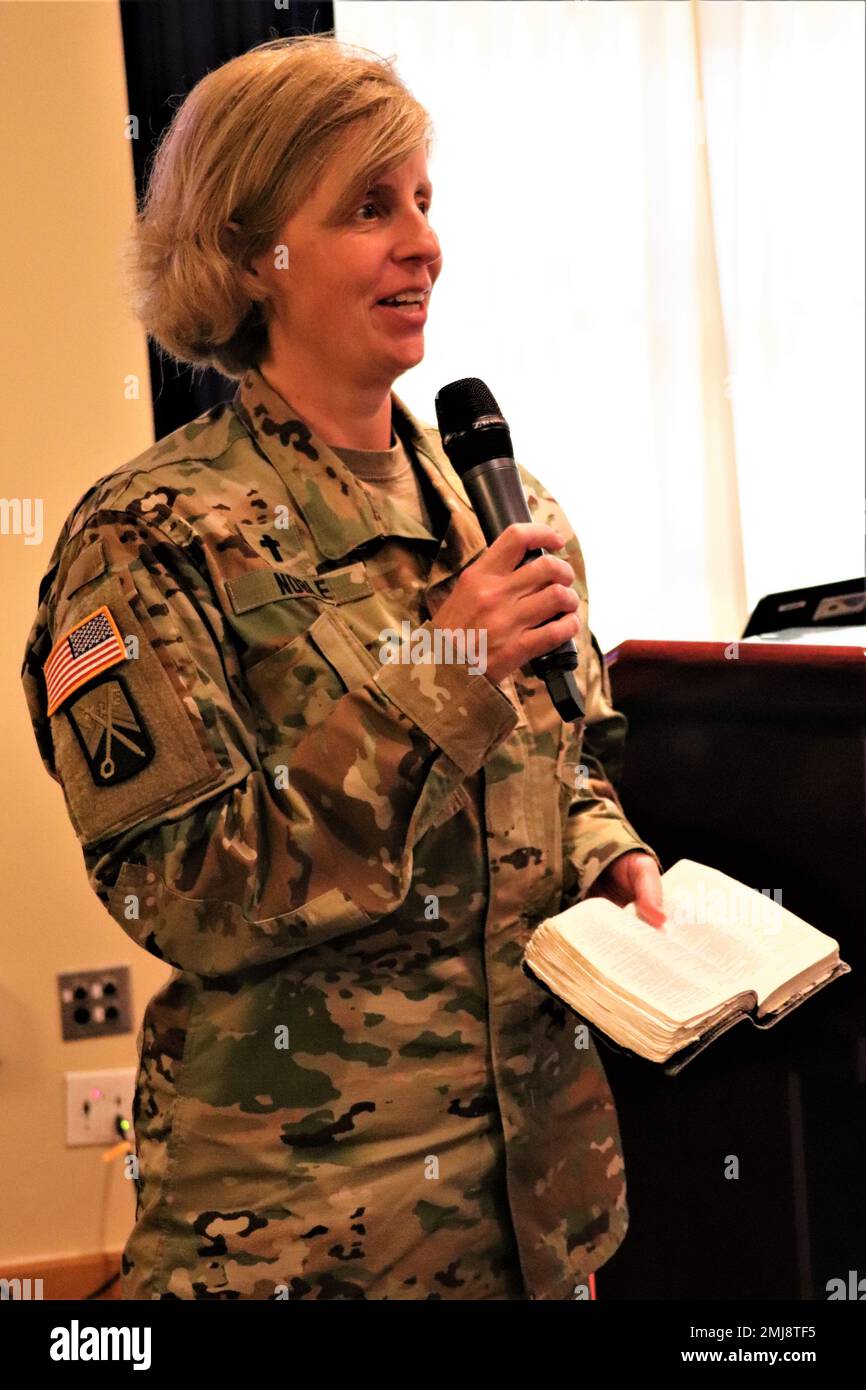 Chaplain (Lt. Col.) Amy Noble with the Fort McCoy Garrison Religious ...