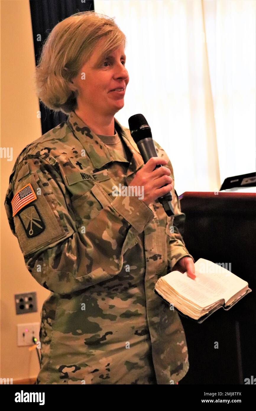 Chaplain (Lt. Col.) Amy Noble with the Fort McCoy Garrison Religious ...