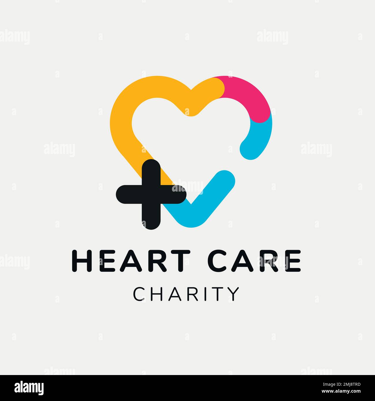Charity logo template, no-profit branding design vector Stock Vector ...