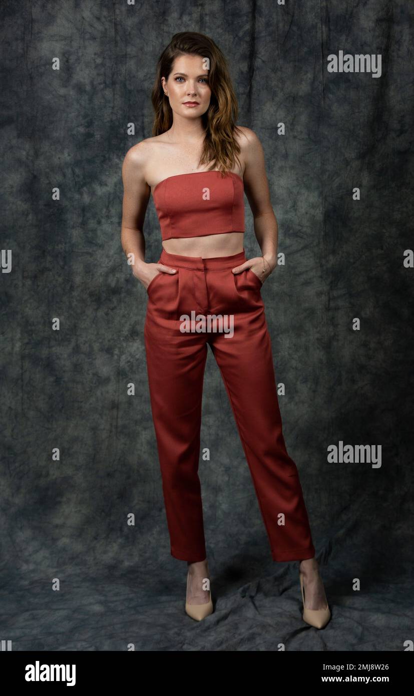 This July 11, 2019 photo shows cast member Meghann Fahy posing to ...