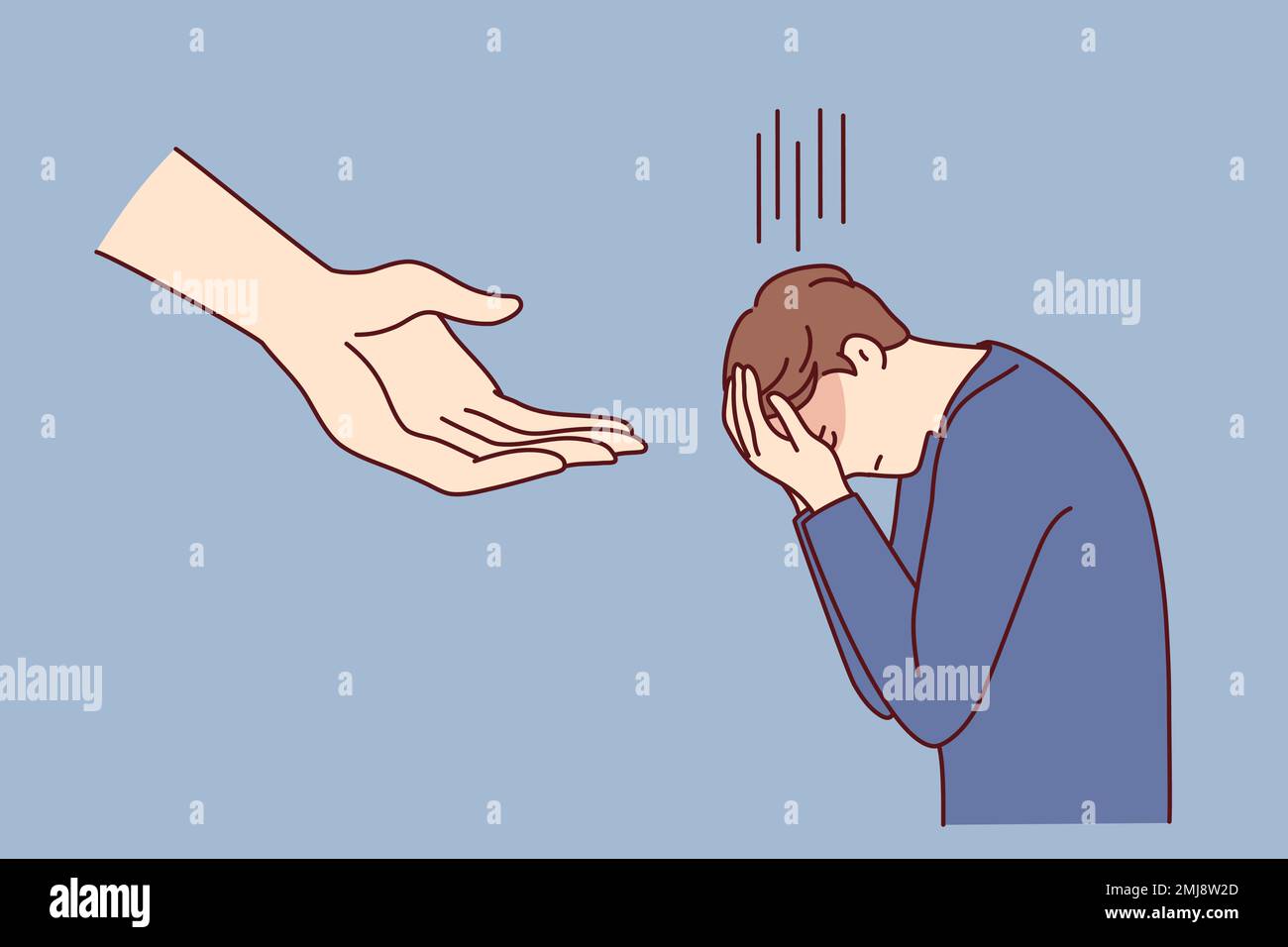 Bowing the head Stock Vector Images - Alamy