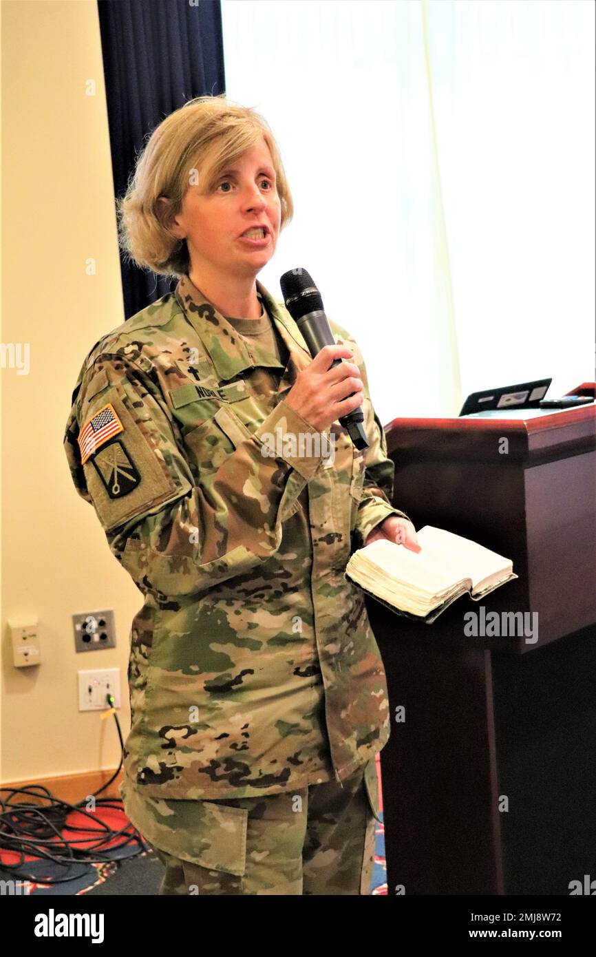 Chaplain (Lt. Col.) Amy Noble with the Fort McCoy Garrison Religious ...