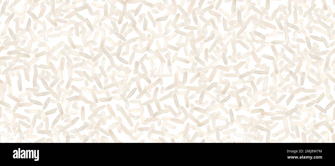 Basmati or jasmine white uncooked rice seamless pattern Stock Vector ...