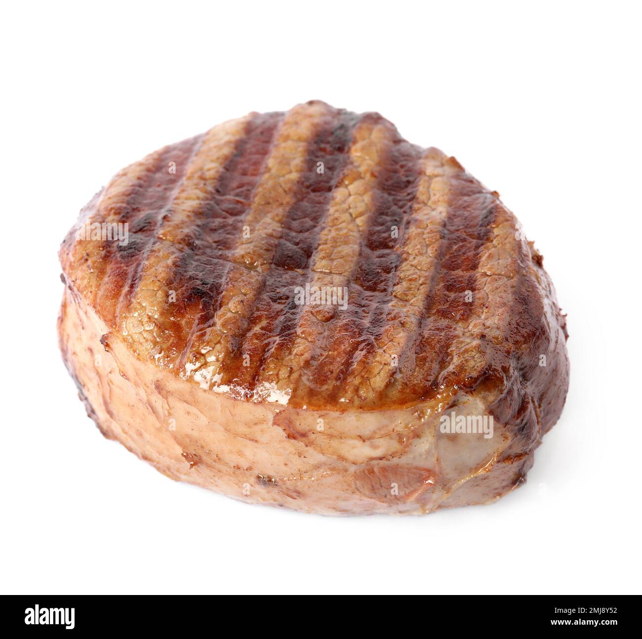 Delicious grilled beef medallion isolated on white Stock Photo - Alamy