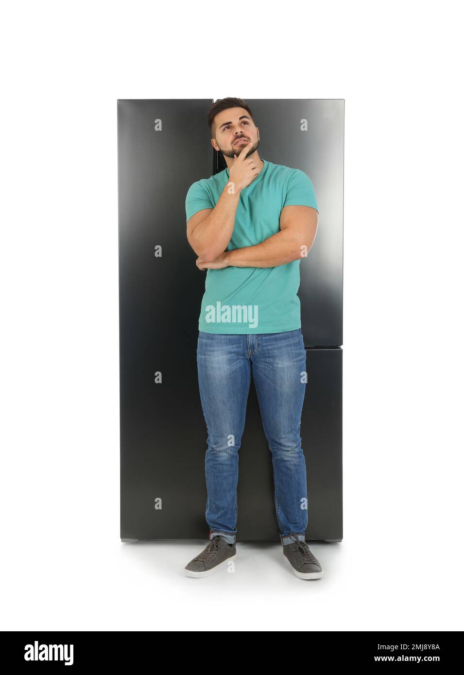 Refrigerator full length kitchen Cut Out Stock Images & Pictures - Alamy