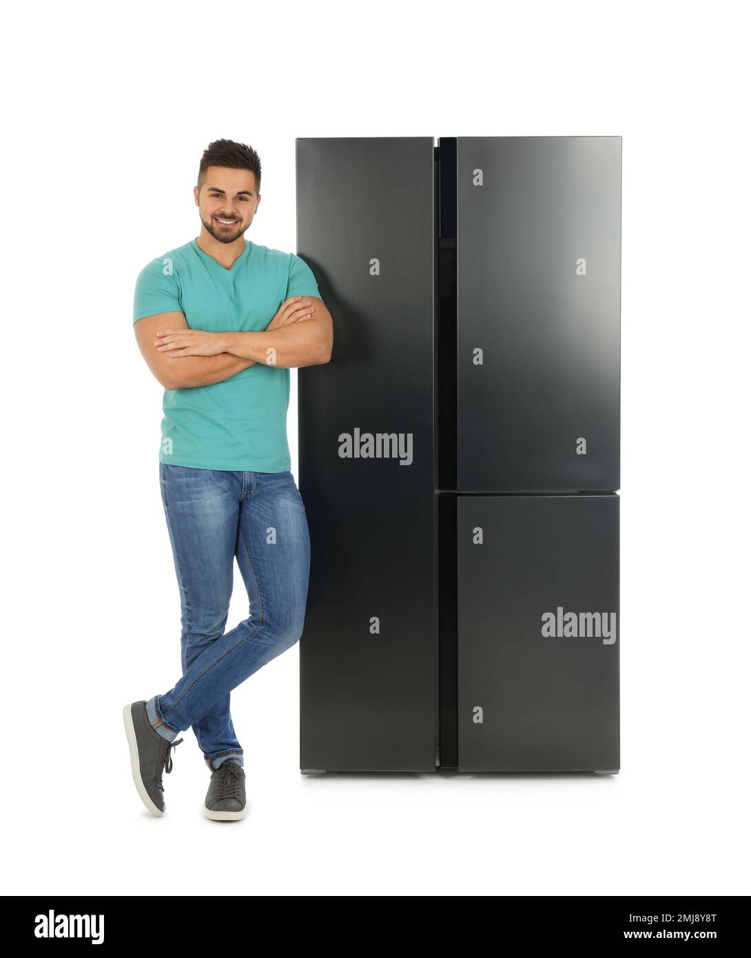 Refrigerator full length kitchen Cut Out Stock Images & Pictures - Alamy