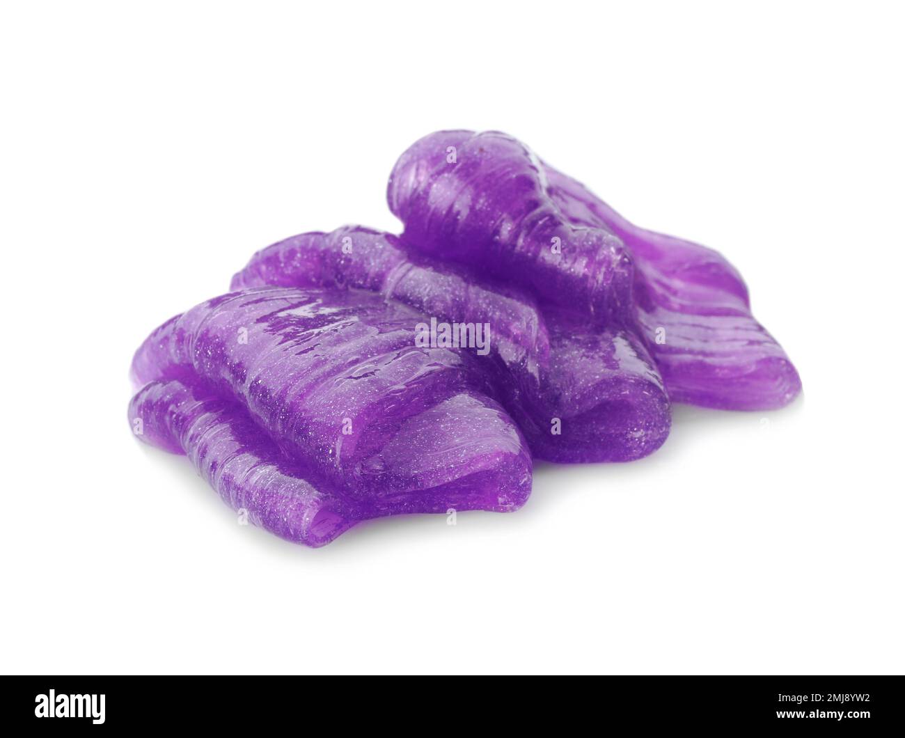 Purple slime isolated on white. Antistress toy Stock Photo - Alamy