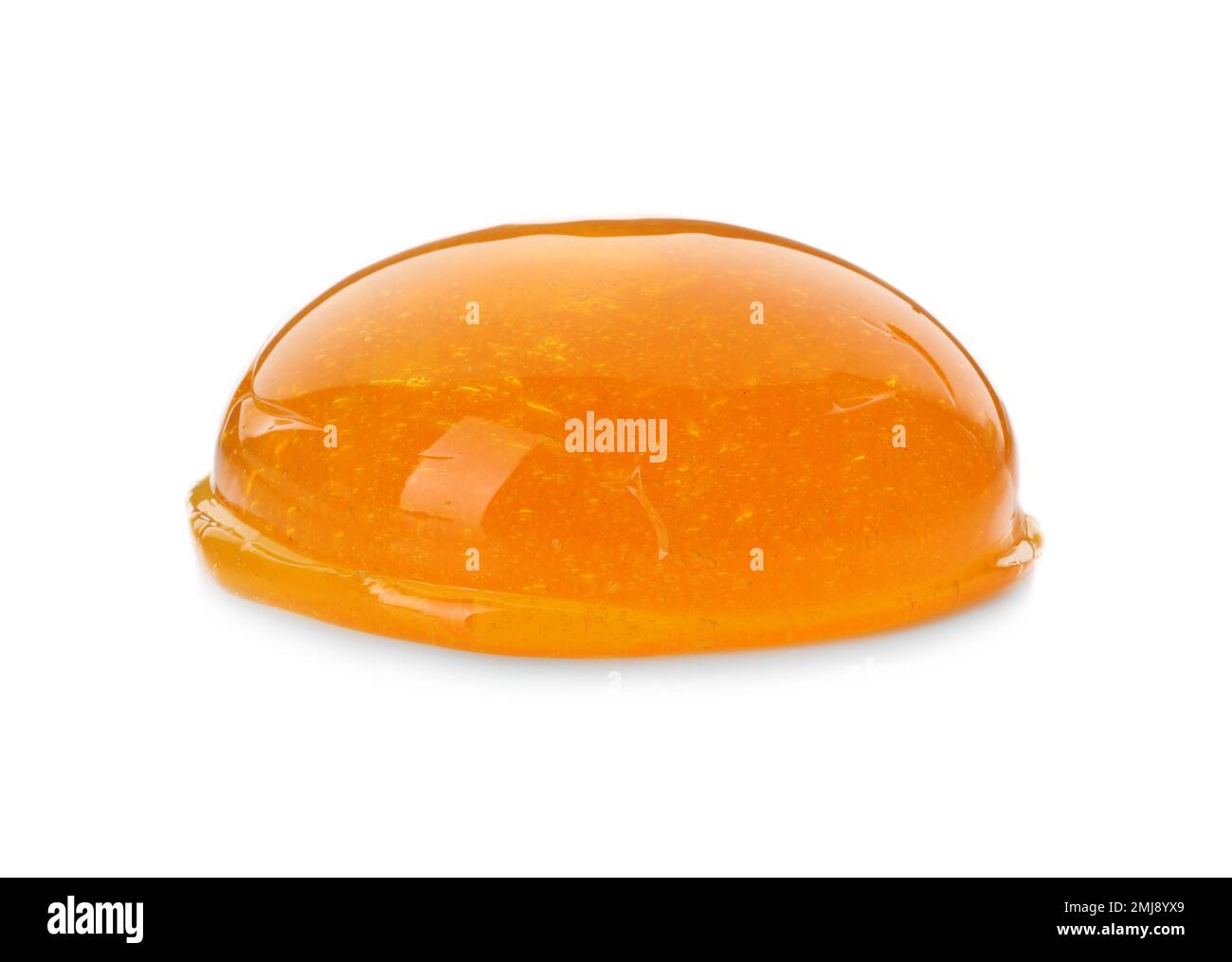 Orange slime isolated on white. Antistress toy Stock Photo - Alamy