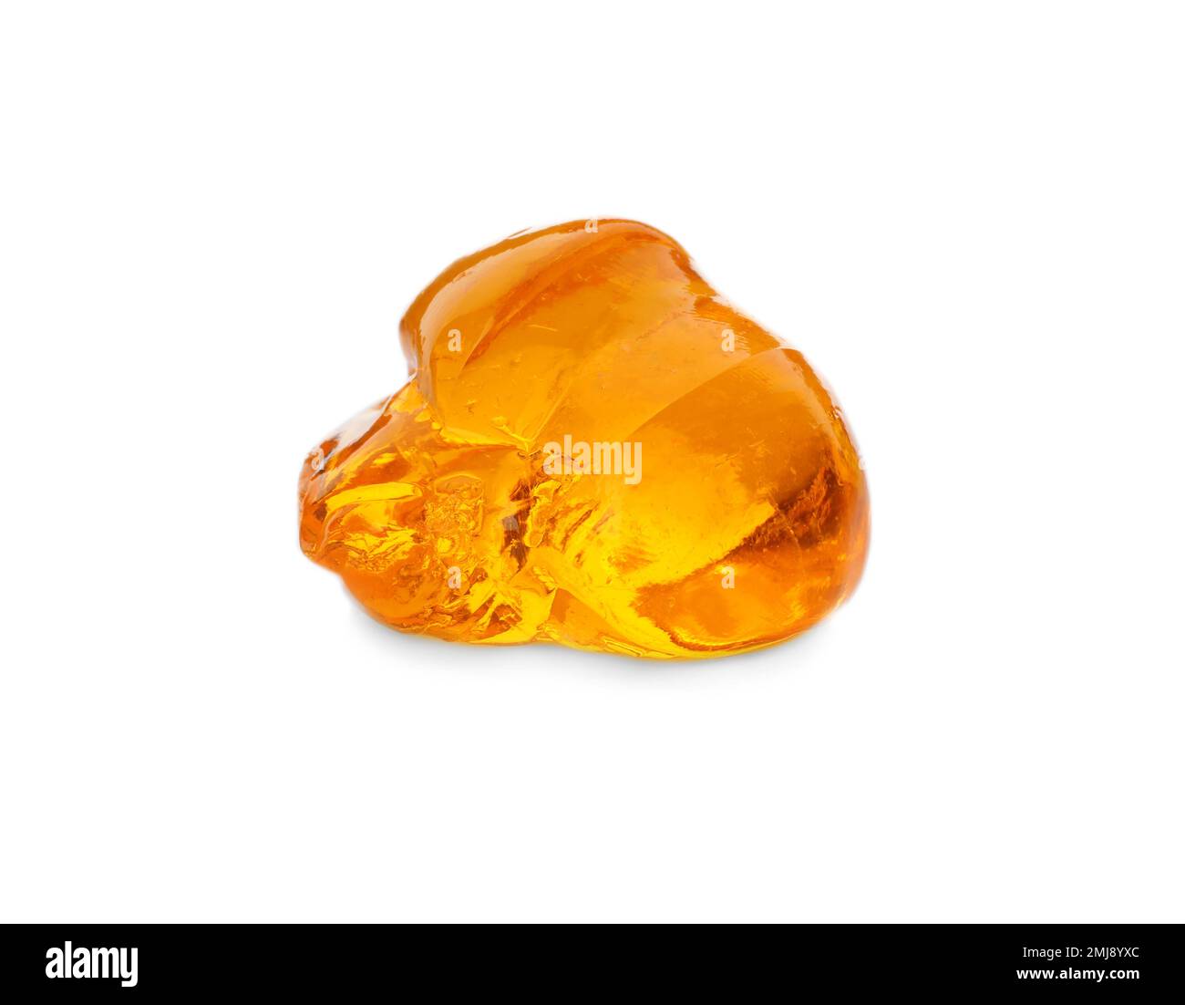 Orange slime with glitter isolated on white. Antistress toy Stock Photo ...