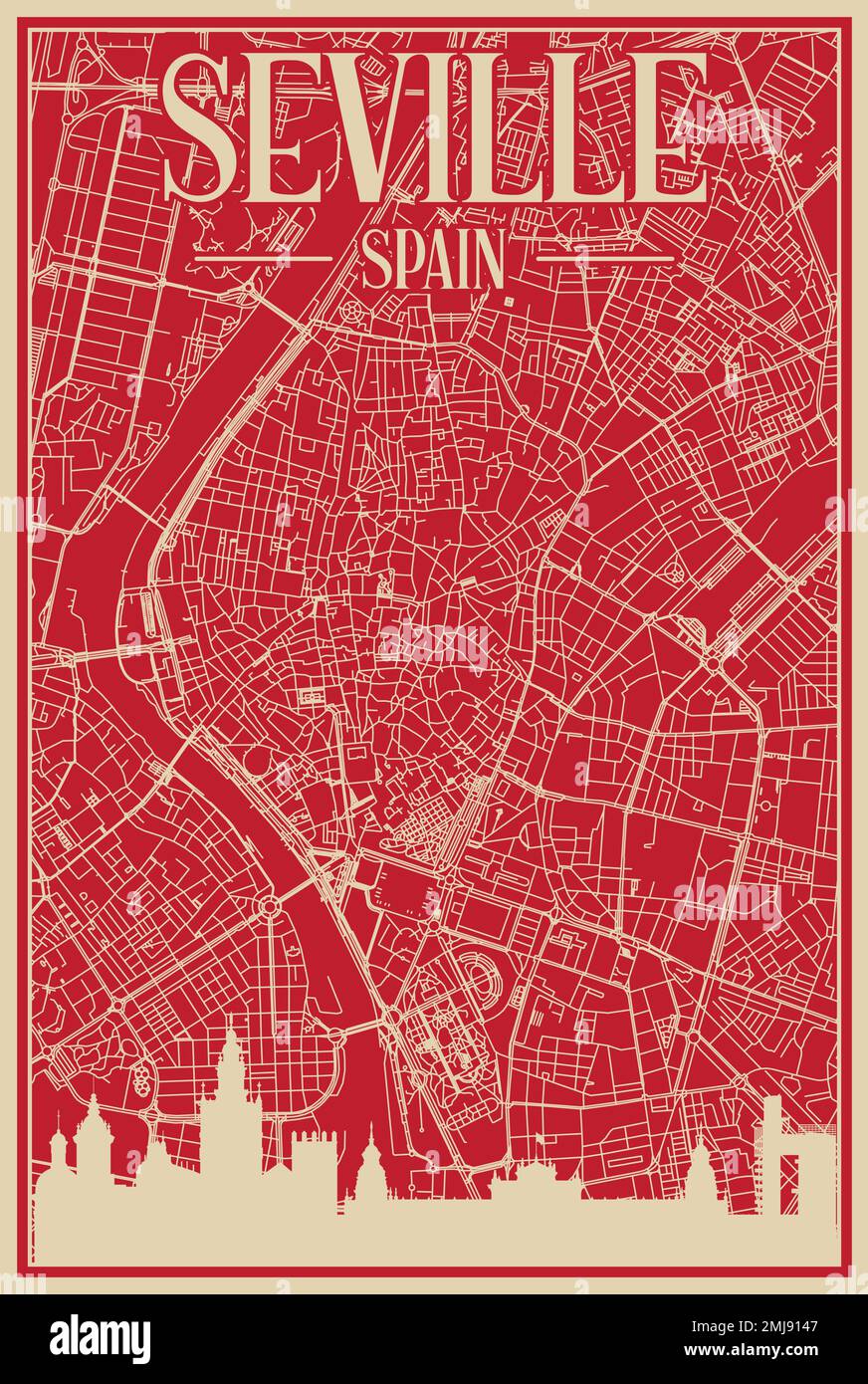 Town plan of seville hi-res stock photography and images - Alamy