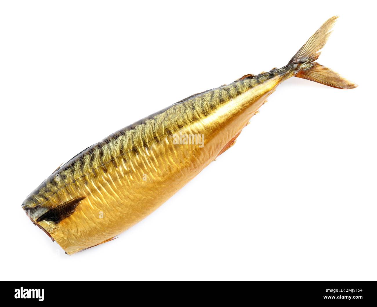Tasty smoked fish isolated on white. Delicious seafood Stock Photo - Alamy
