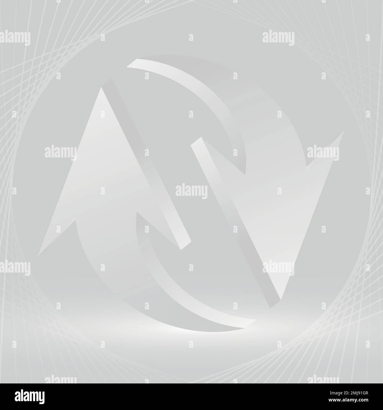 Abstract arrow background, white gradient business reverse symbol ...