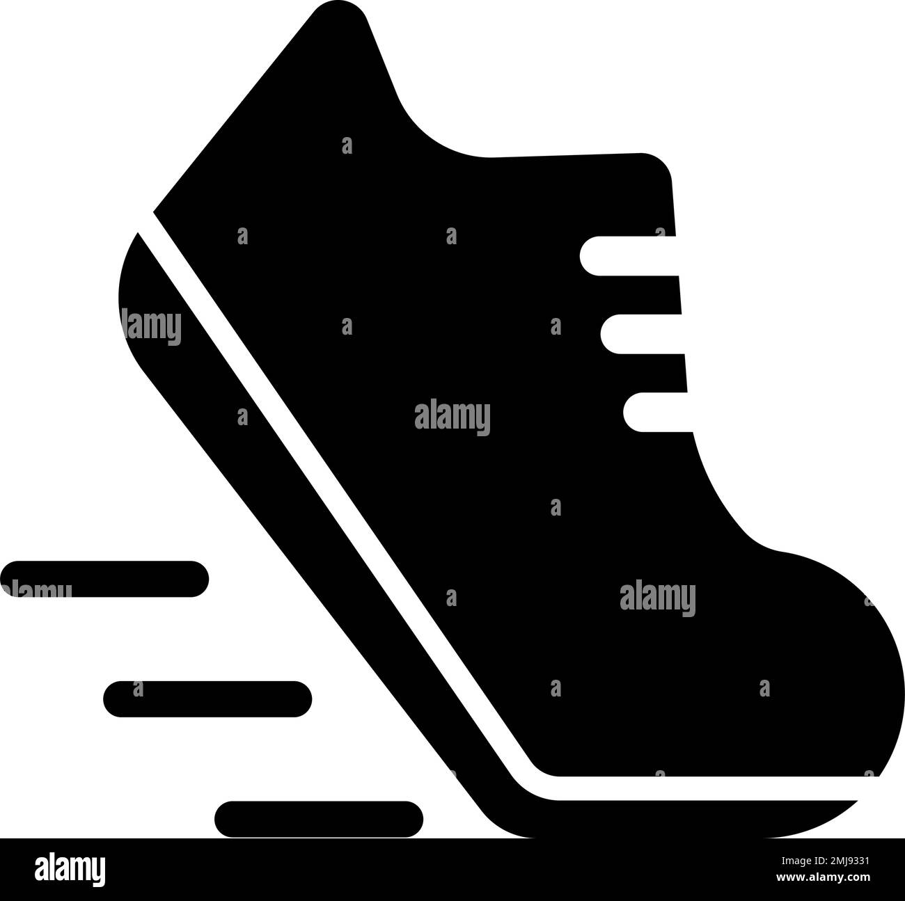 Running sport sneaker icon Black and White Stock Photos & Images - Alamy