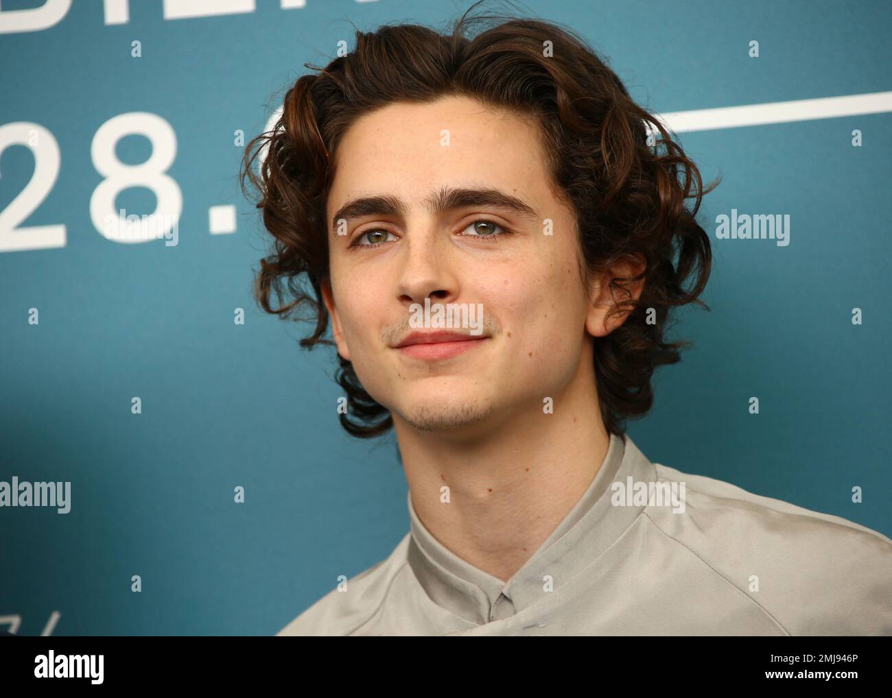 Timothee Chalamet poses for photographers at the photo call for the film 'The King' at the 76th ...