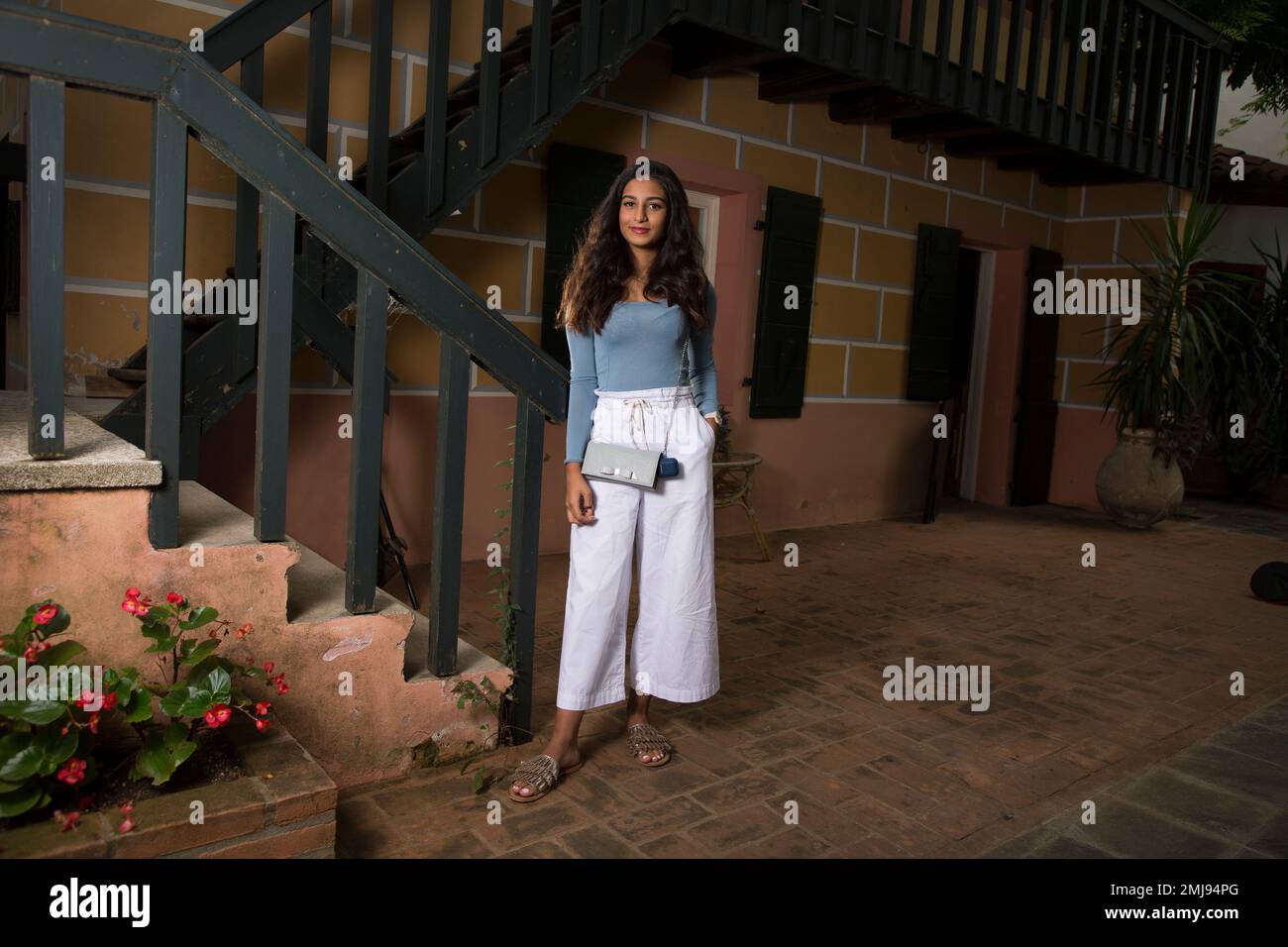 Actress Basima Hajjar poses for portraits for the film 'Scales' at the ...