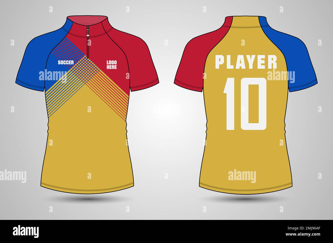 T Shirt Sport Jersey Design Vector Illustration Template Front And Back