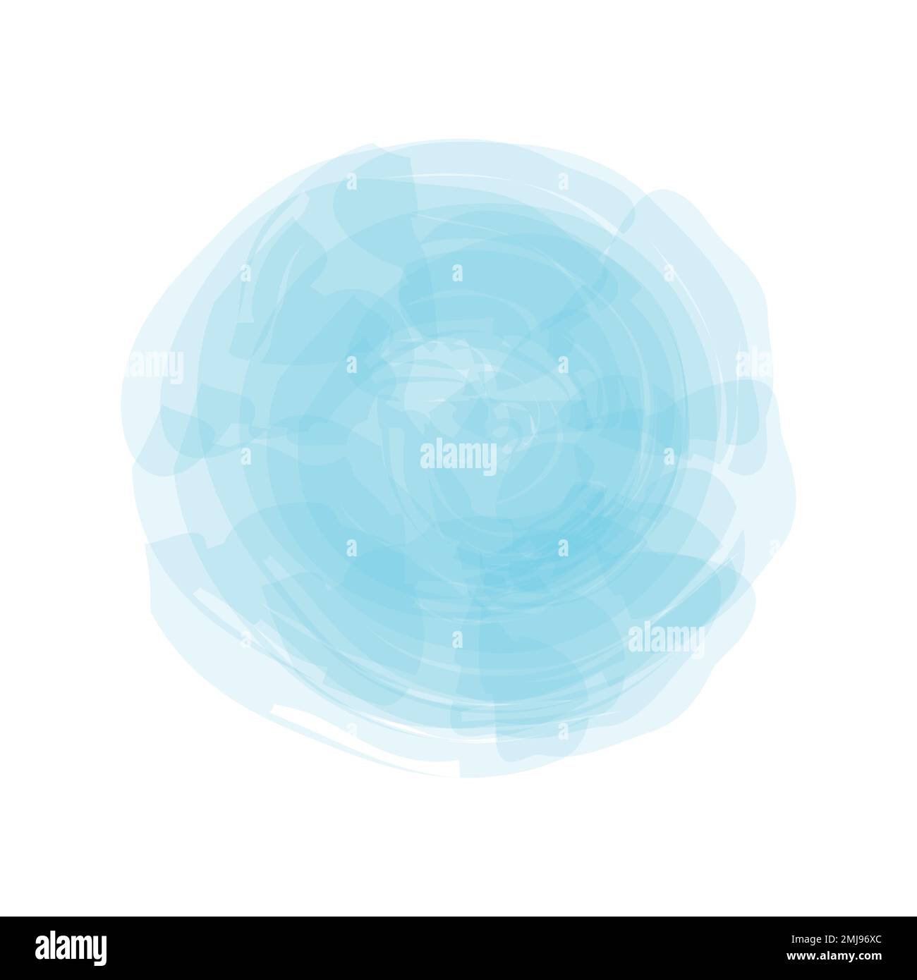 Artistic watercolor drop splash circle on white background isolated for ...