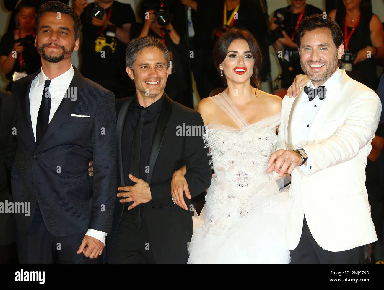 Actors Wagner Moura, from left, Gael Garcia Bernal, Penelope Cruz and ...