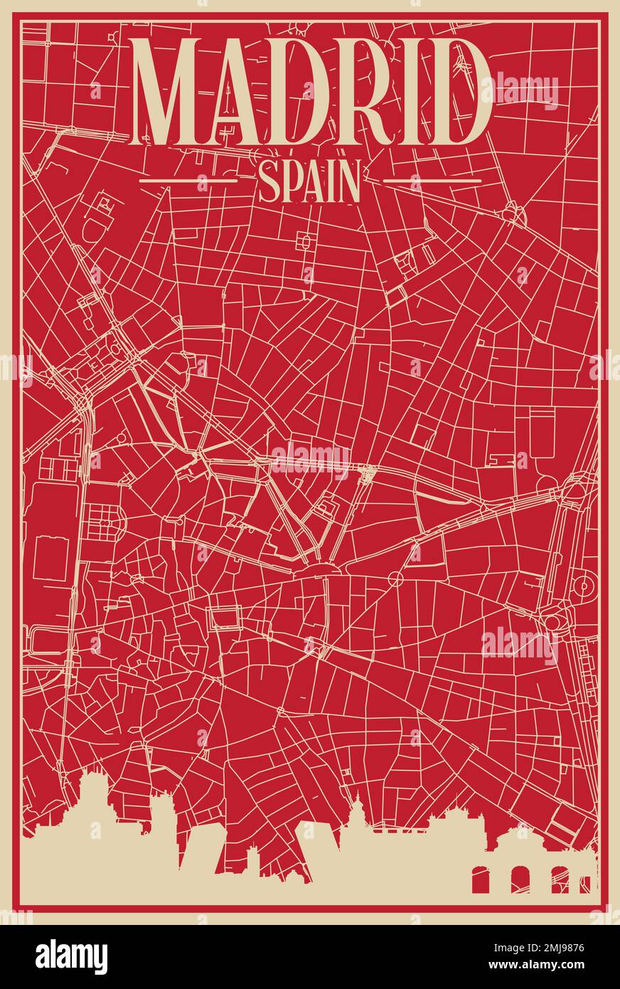 Madrid scenery Stock Vector Images - Alamy