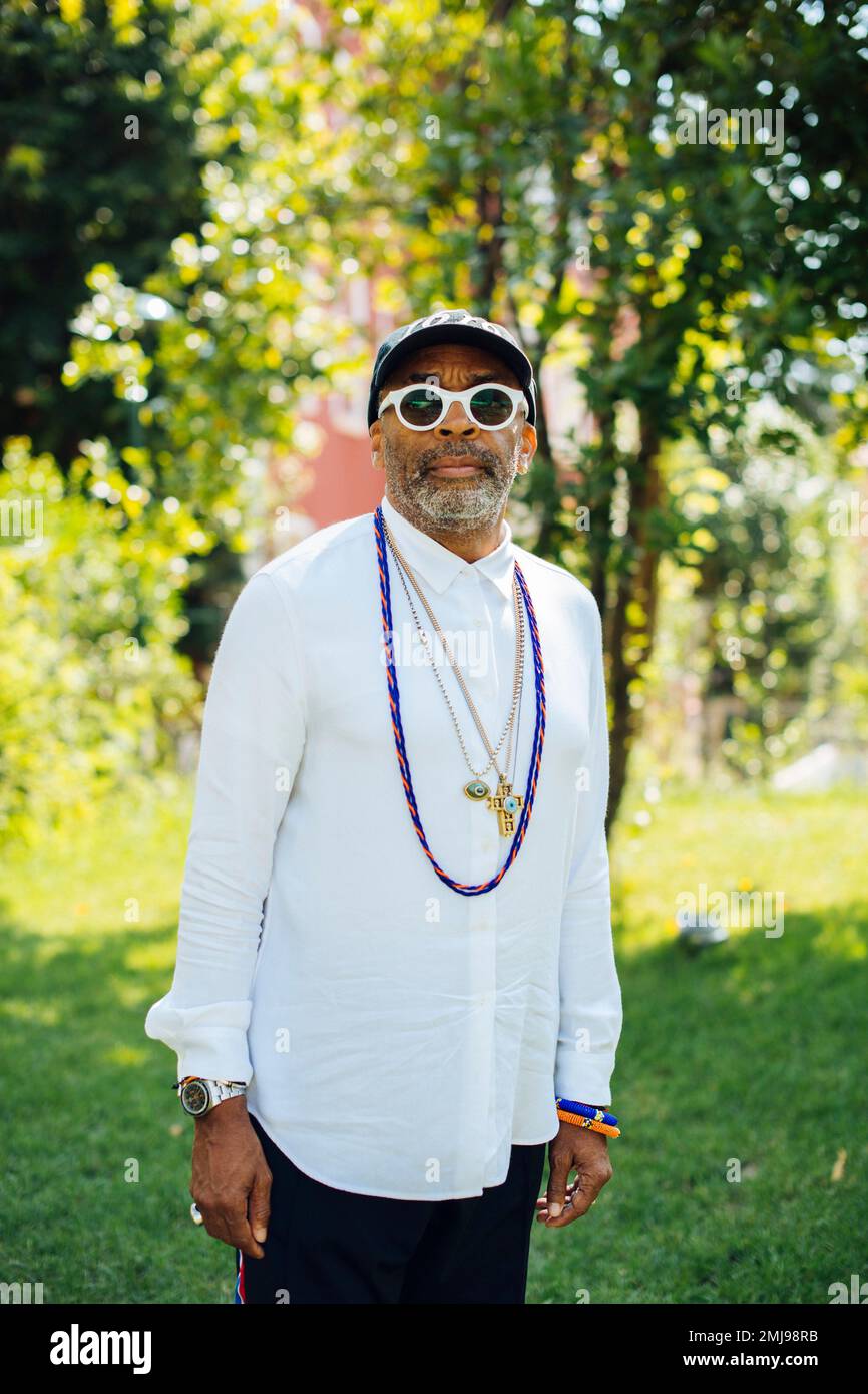 Spike Lee poses for portraits for the film 'American Skin' at the 76th ...