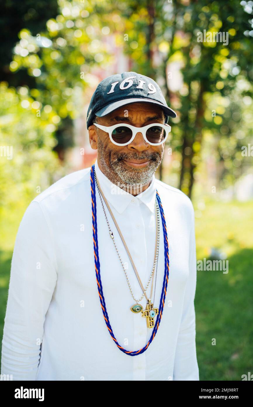 Spike Lee poses for portraits for the film 'American Skin' at the 76th ...