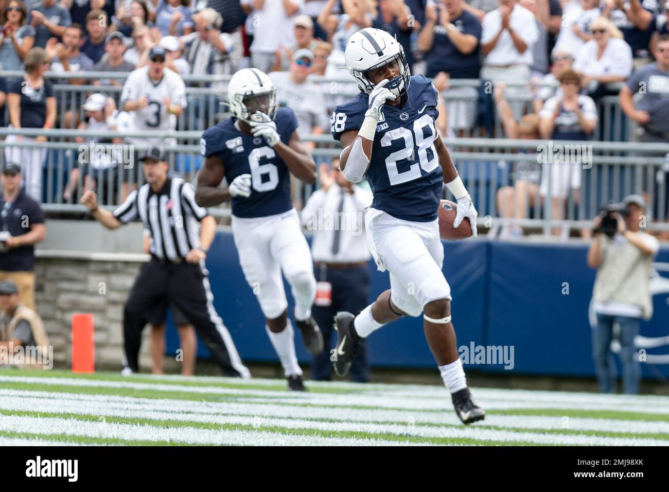 Penn State running back Devyn Ford (28) scores a touchdown in the ...