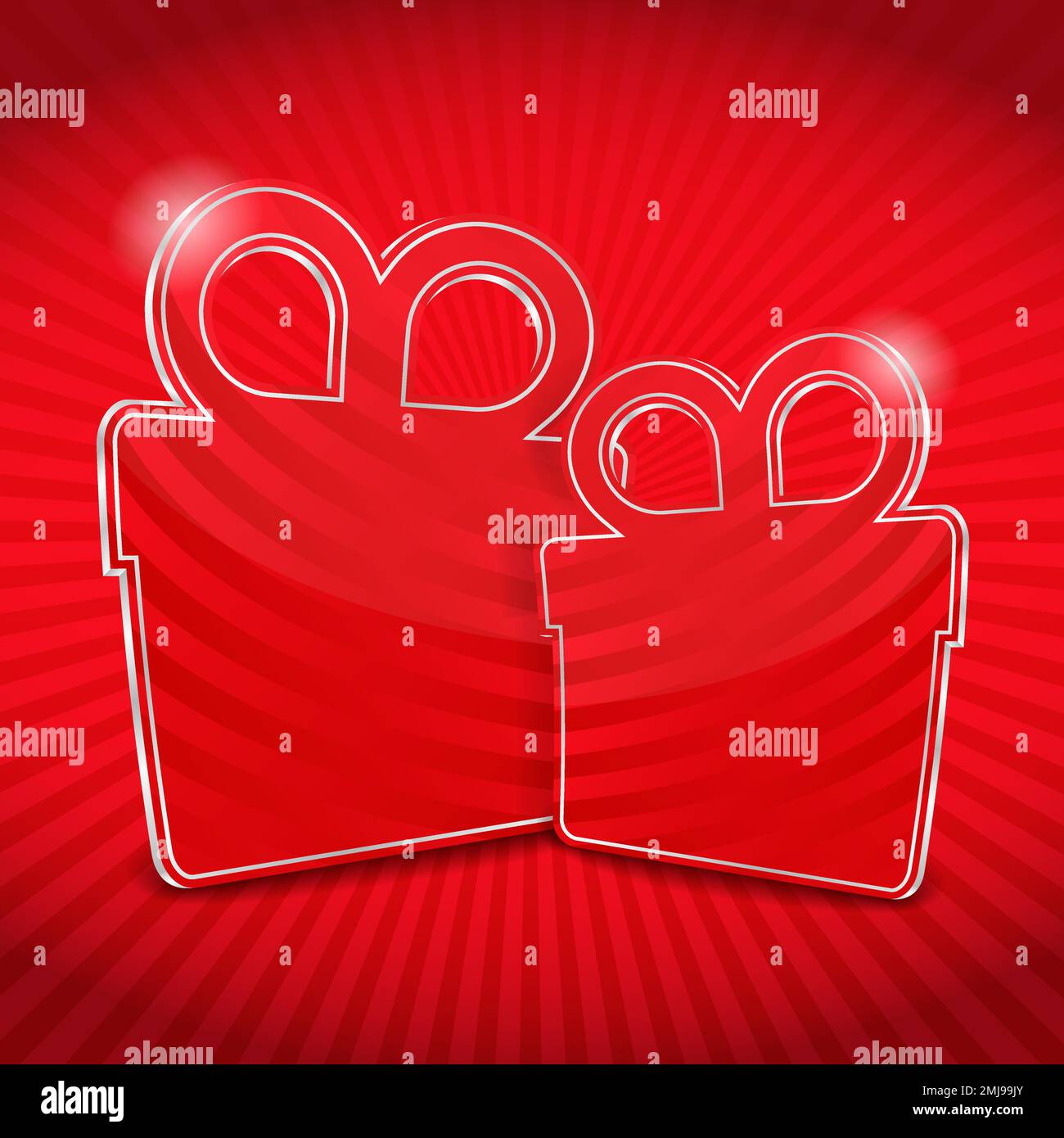 Abstract red gift boxes, vector eps10 illustration Stock Vector Image ...