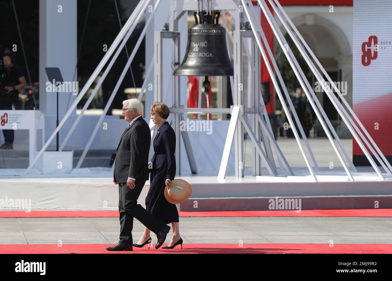 German President Frank-Walter Steinmeier, left, and his wife Elke ...