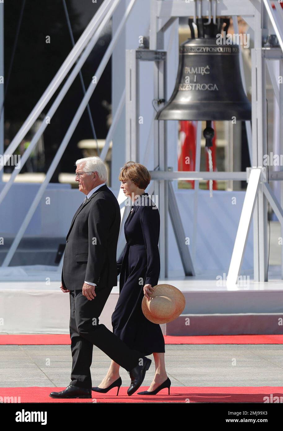 German President Frank-Walter Steinmeier, left, and his wife Elke ...