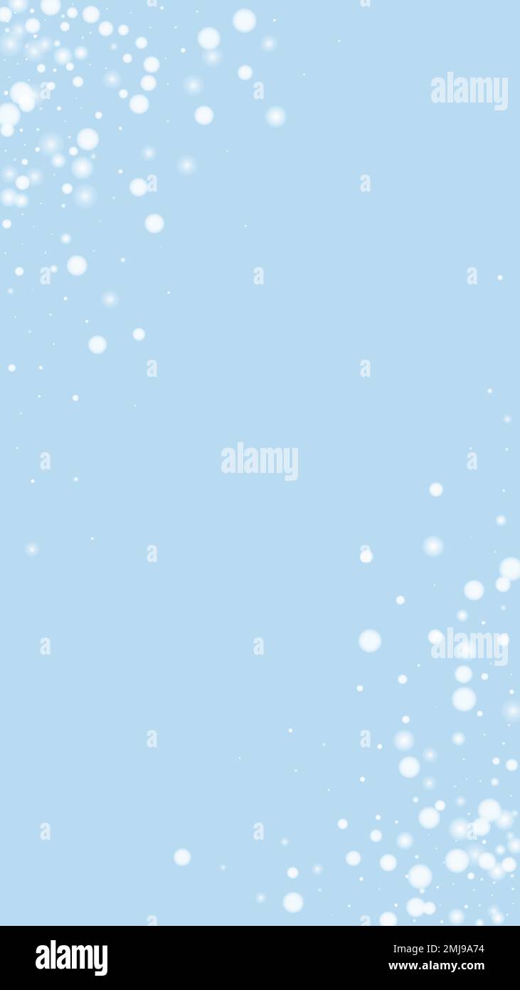 Snowy christmas background. Subtle flying snow flakes and stars on ...