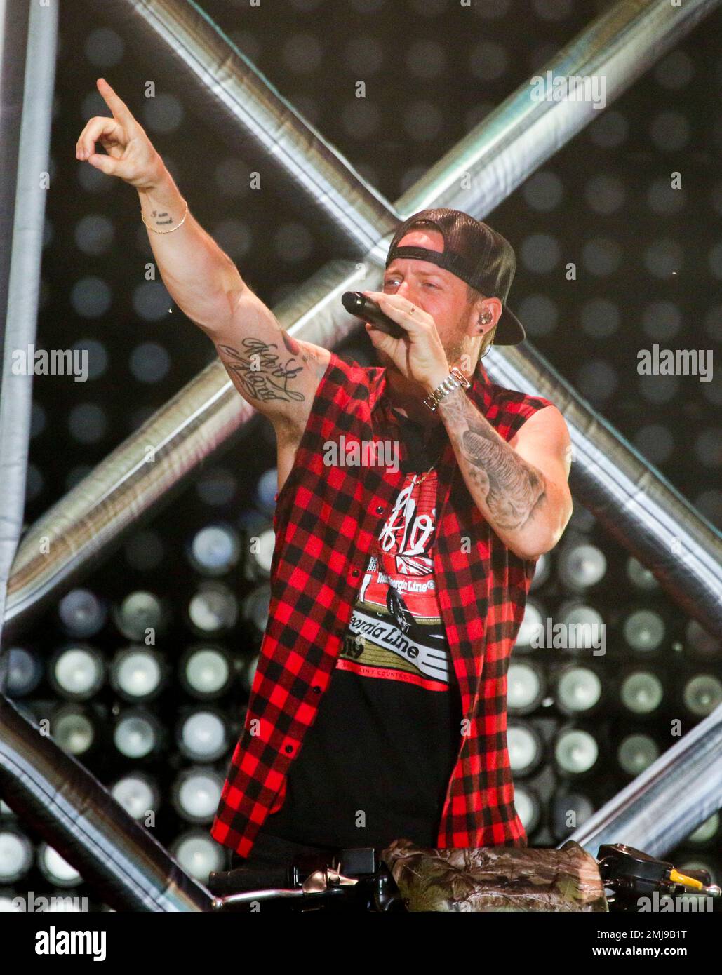 Tyler Hubbard with Florida Georgia Line performs during the Can't Say I ...