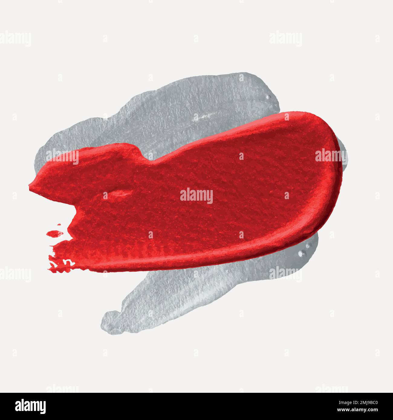 Red paint badge sticker, acrylic texture, abstract blank design space ...