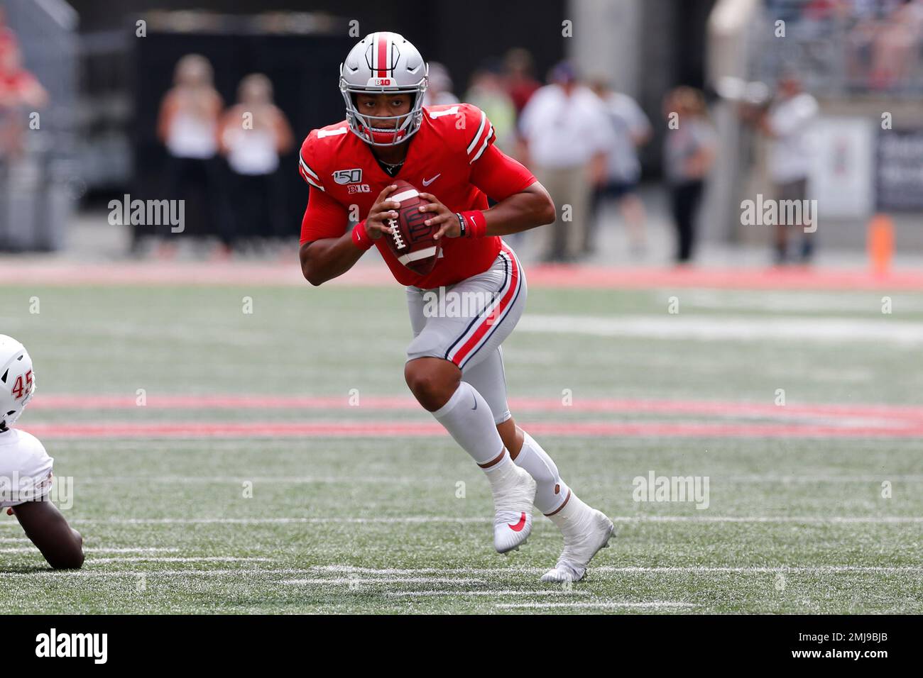 Ohio State quarterback Justin Fields plays against Florida Atlantic in ...