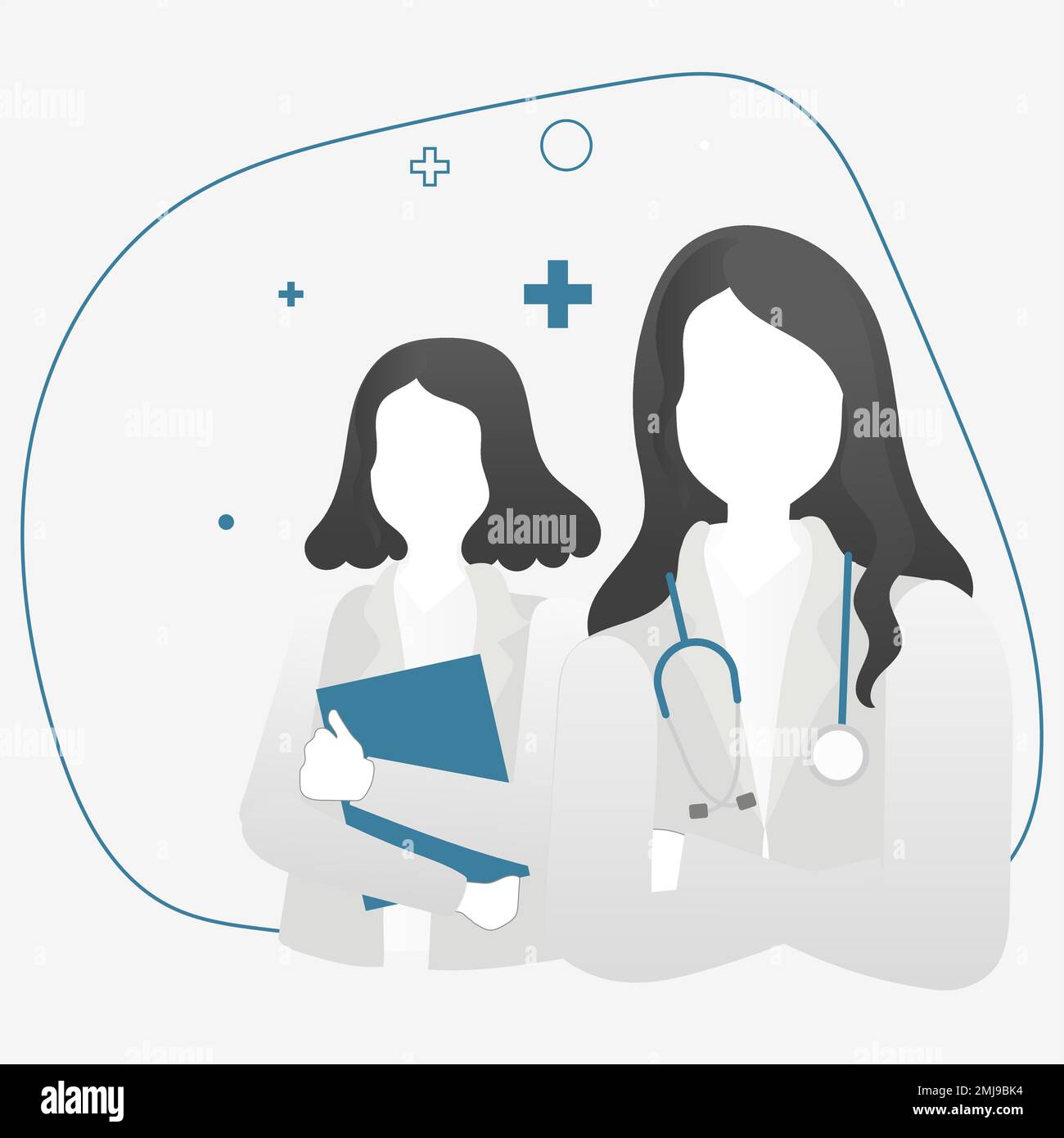 Female healthcare professionals medical hero characters vector Stock ...