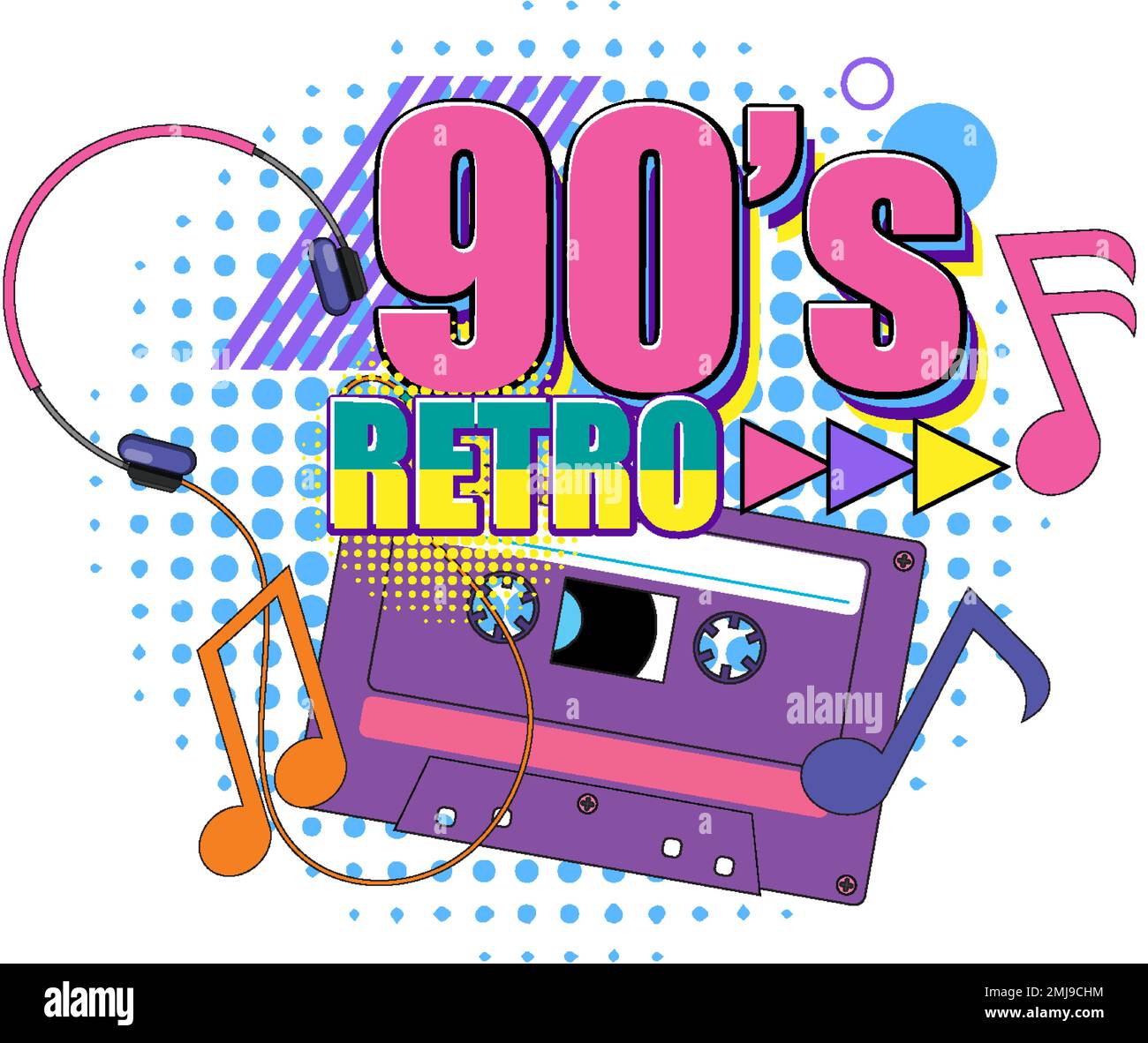 90s retro banner template illustration Stock Vector Image & Art - Alamy