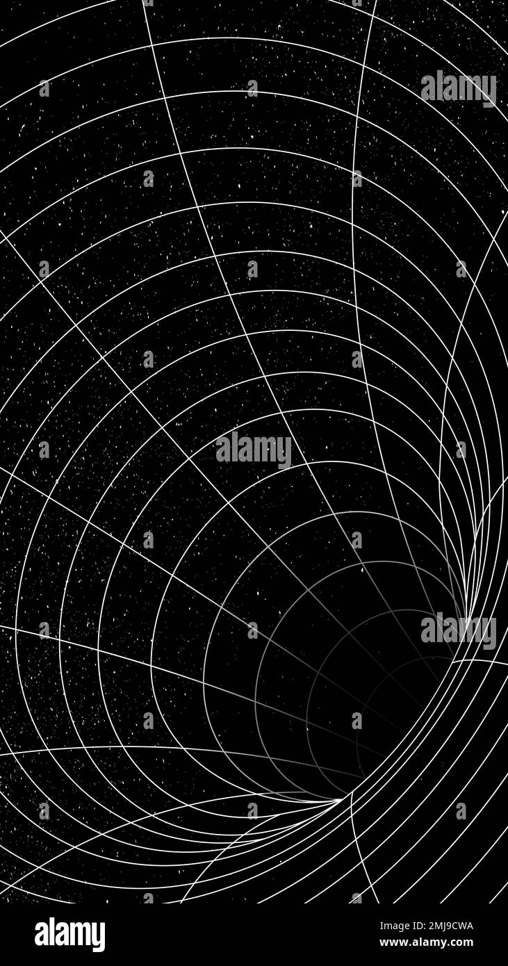 3D Grid wormhole illusion design element vector Stock Vector Image ...