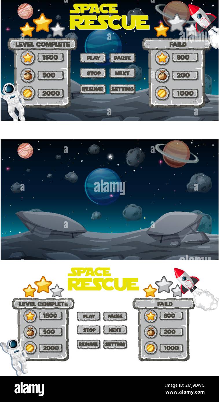 A game background template with elements illustration Stock Vector ...