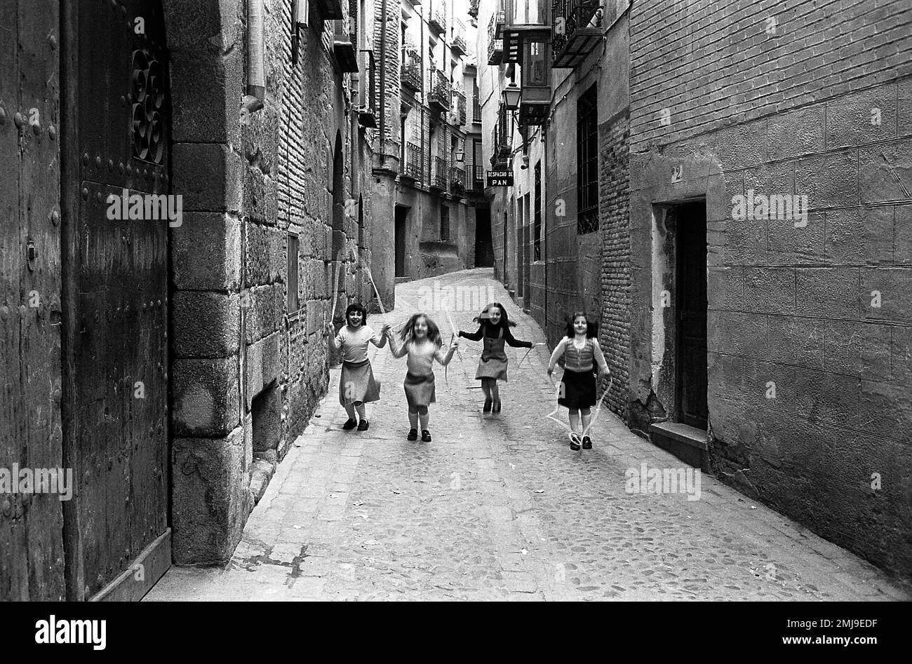Children street play Black and White Stock Photos & Images - Alamy