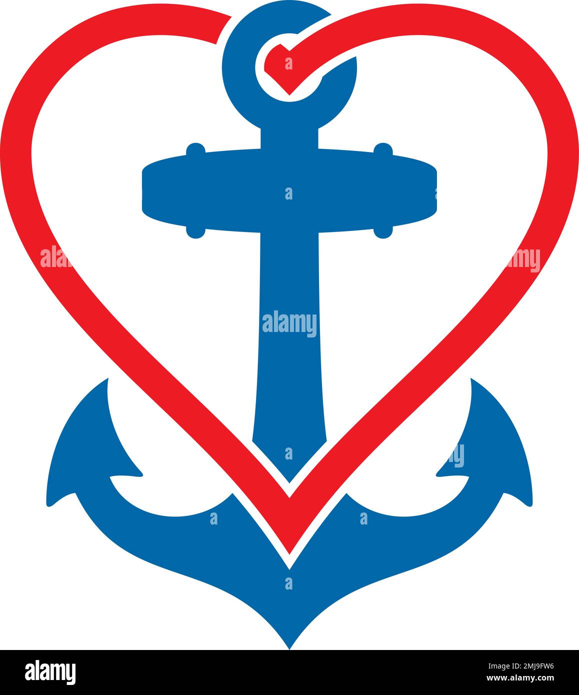 Anchor and Heart Vector Illustration Stock Vector Image & Art - Alamy